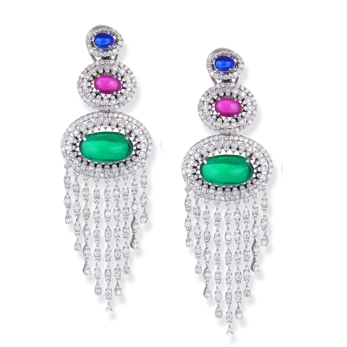 Triadic color danglers – Dillano Jewels